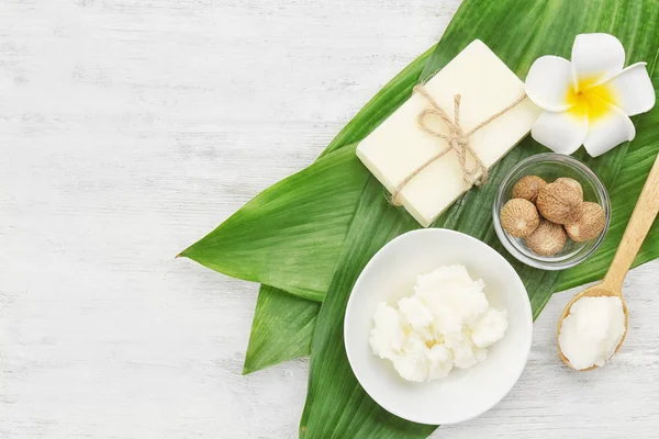 Beautiful composition with shea butter — Stock Photo © belchonock ...