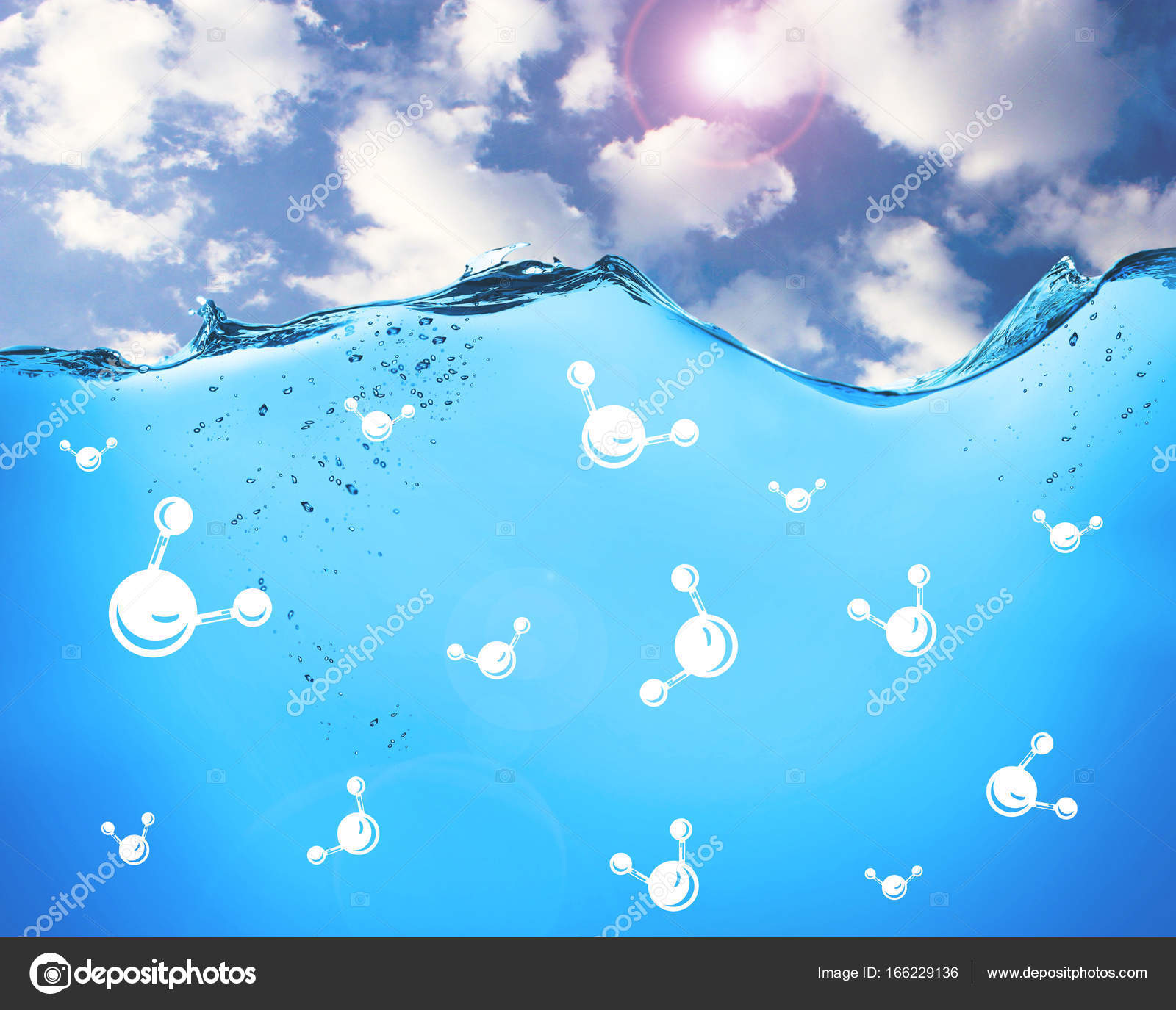 Water waves on sky background. Stock Photo by ©belchonock 166229136