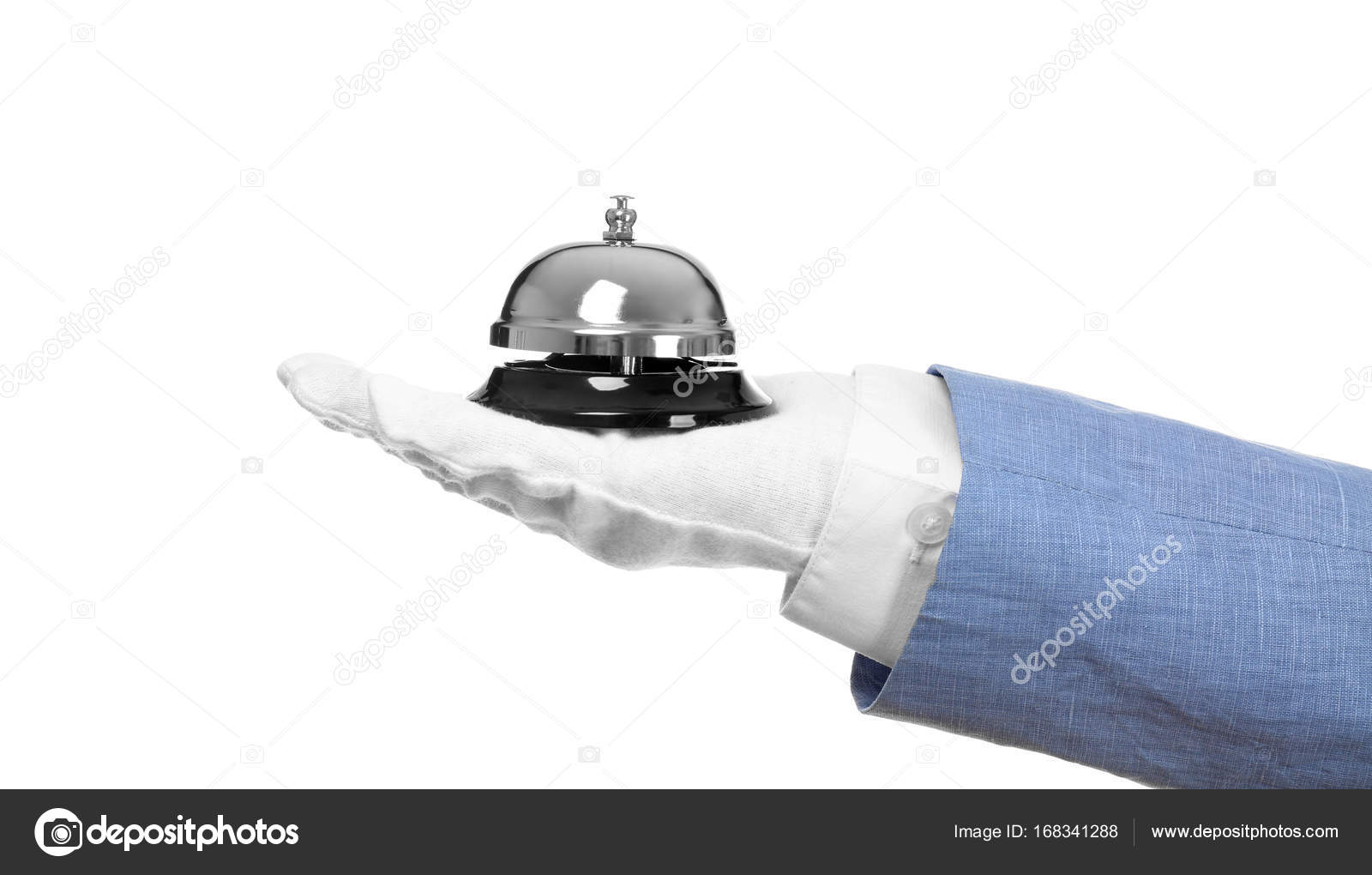 Man holding bell Stock Photo by ©belchonock 168341288