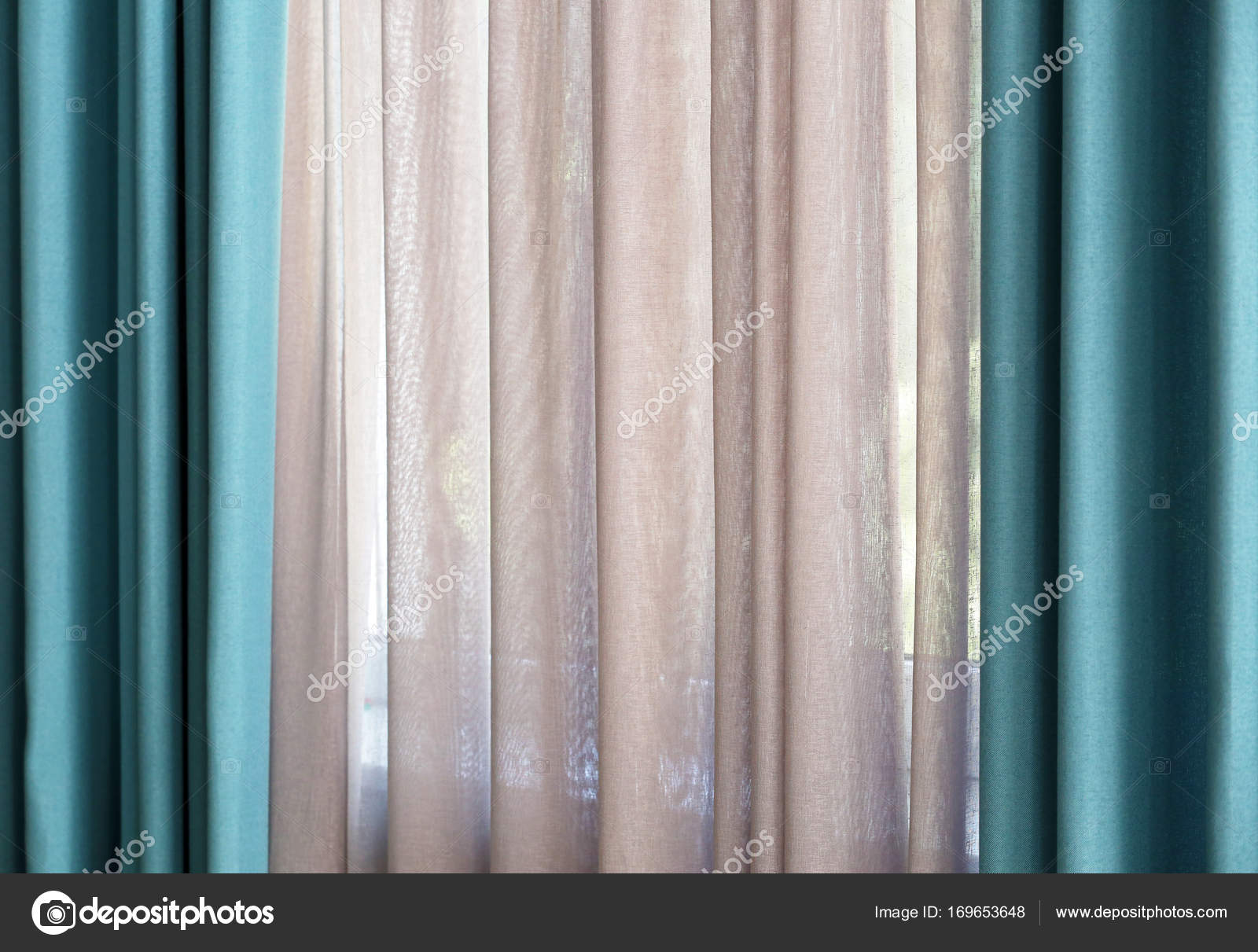 Beautiful colorful curtains — Stock Photo © belchonock #169653648