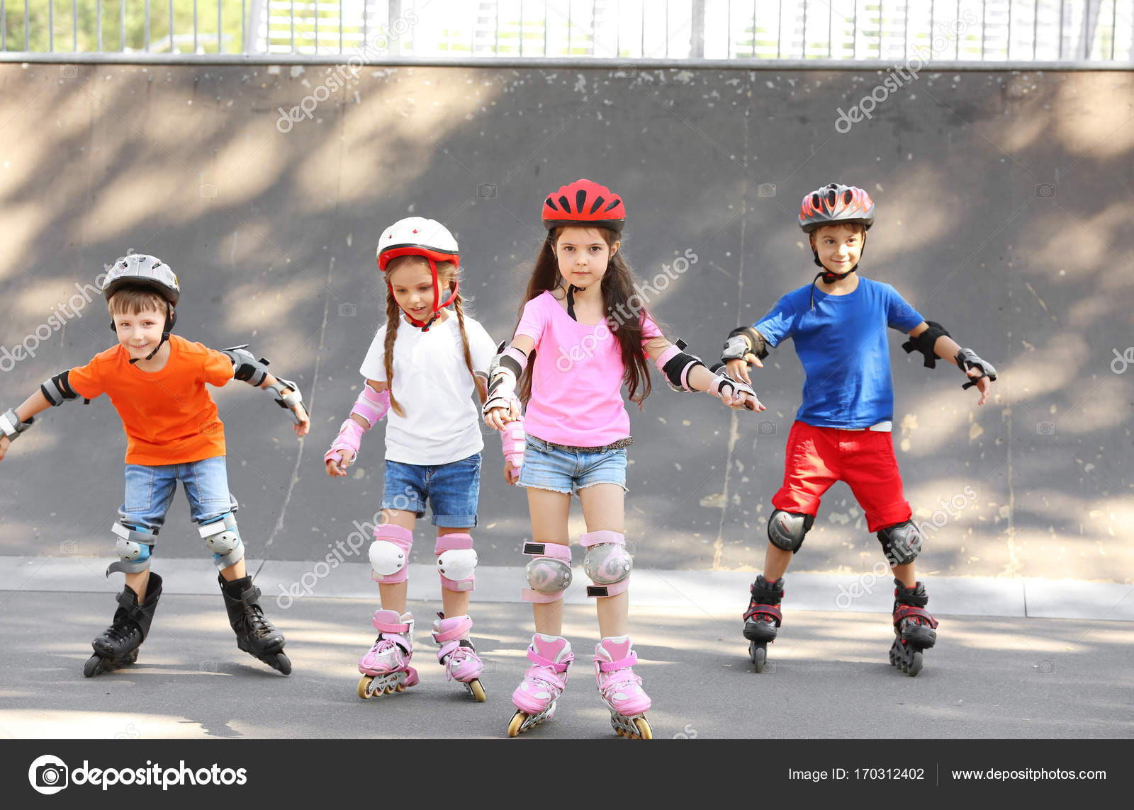 Kids Rollerblading