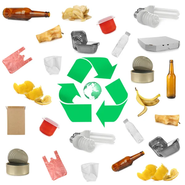 Different types of garbage Stock Photo by ©belchonock 170954464