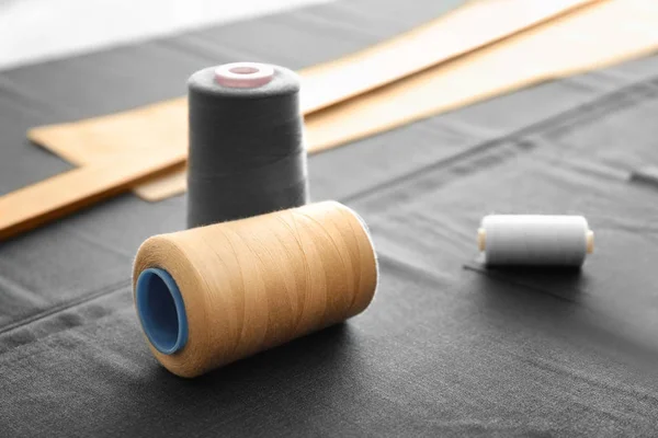 Threads Other Accessories Sewing Embroidery Table Stock Photo by ...