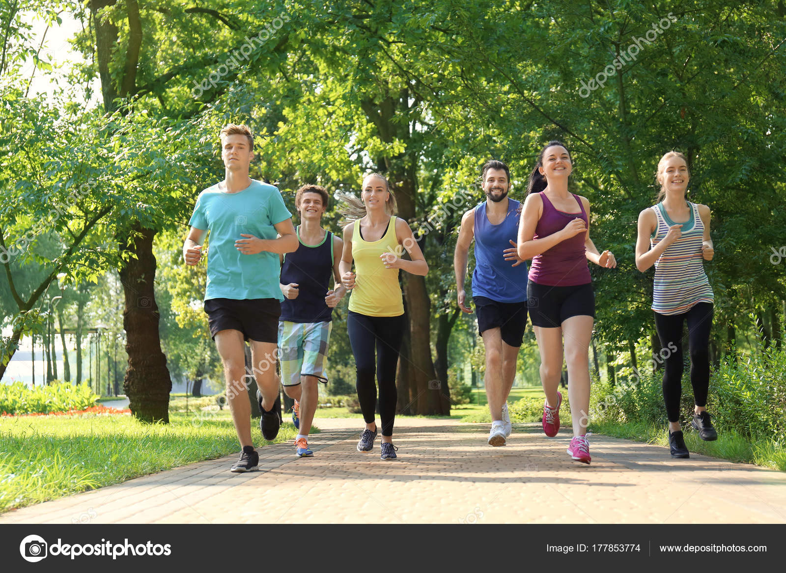 People Jogging In Park