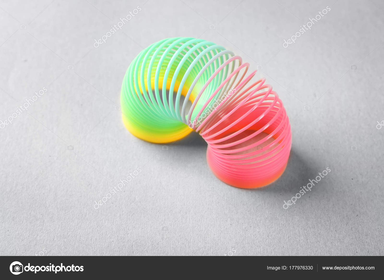 Rainbow Slinky Color Background Toy Kids – Stock Editorial Photo ...