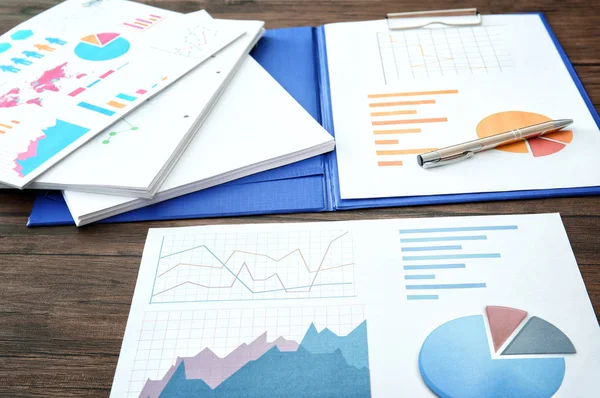 Documents with graphs and charts — Stock Photo © belchonock #178583342