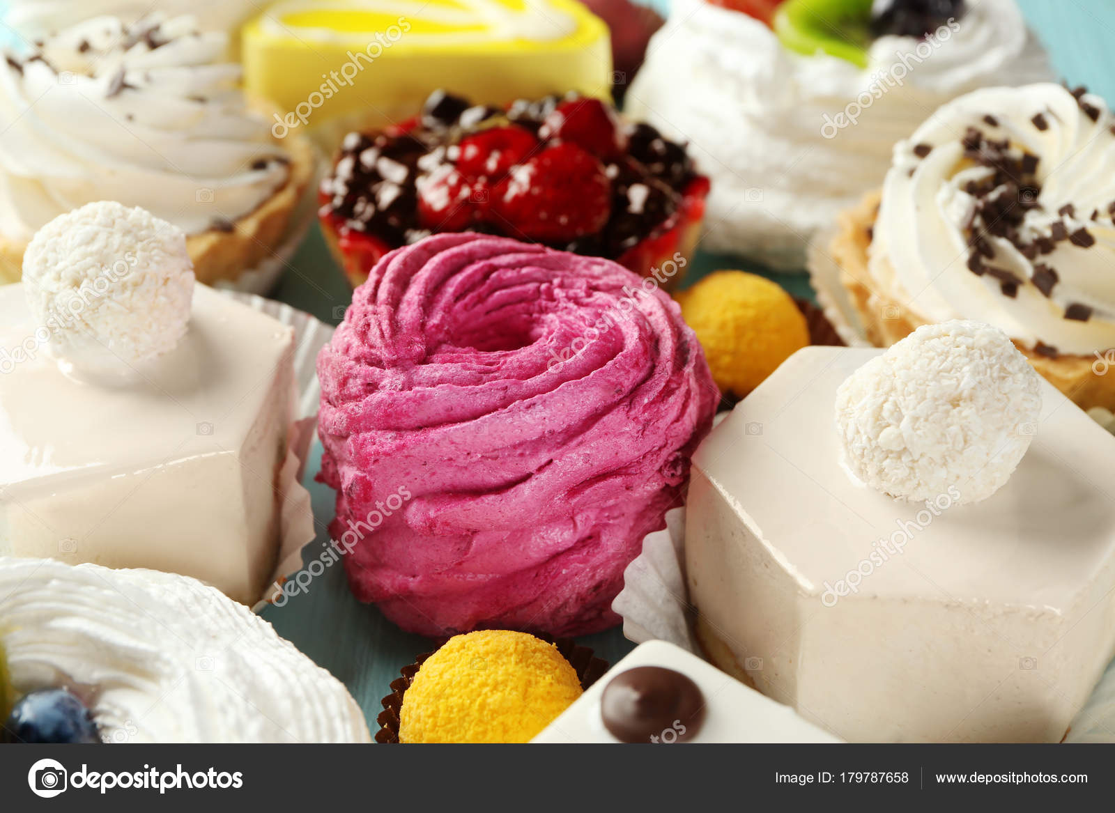 Assortment Tasty Sweets Table Closeup Stock Photo by ©belchonock 179787658