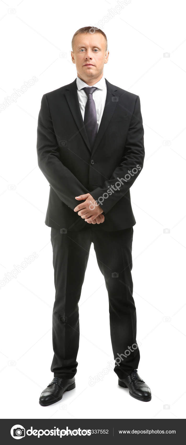Male Security Guard White Background Stock Photo by ©belchonock 180337552