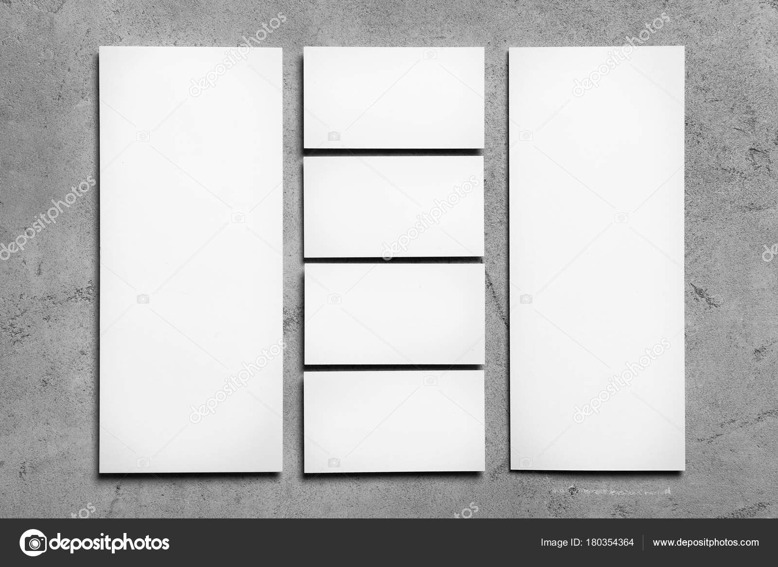 Blank Cards Grey Background Mock Design Stock Photo by ©belchonock ...