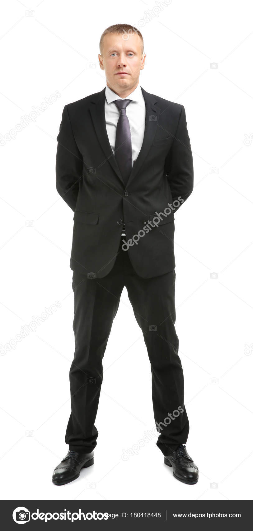 Male Security Guard White Background Stock Photo by ©belchonock 180418448