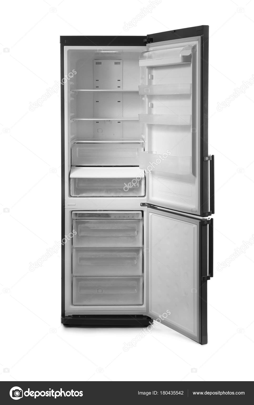 Open Empty Refrigerator White Background Stock Photo by ©belchonock ...
