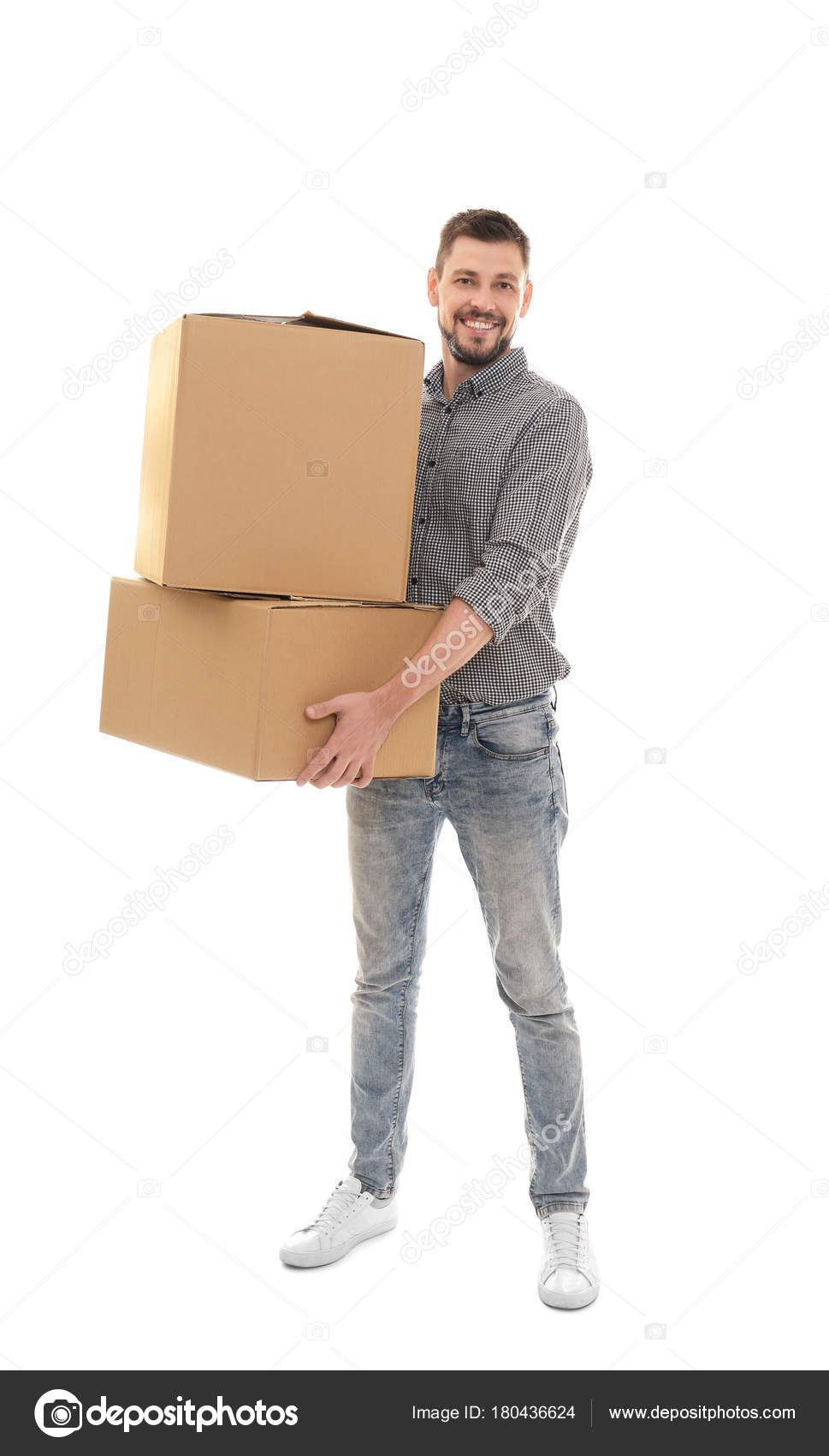 Person Moving Boxes