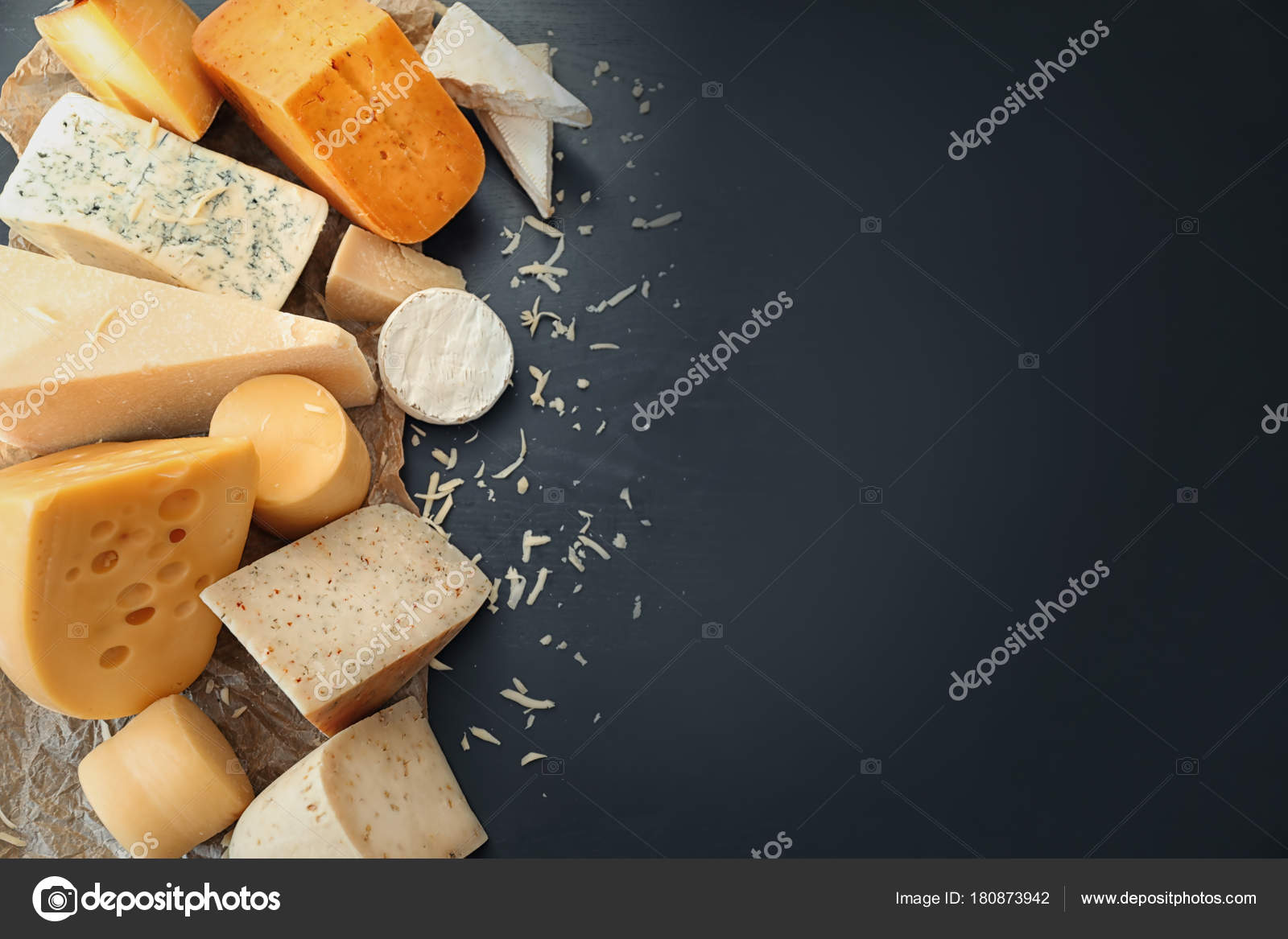 Variety Cheese Dark Background Stock Photo by ©belchonock 180873942
