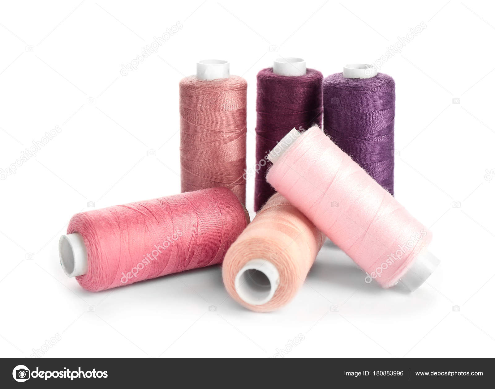 Set Sewing Threads White Background — Stock Photo © belchonock #180883996