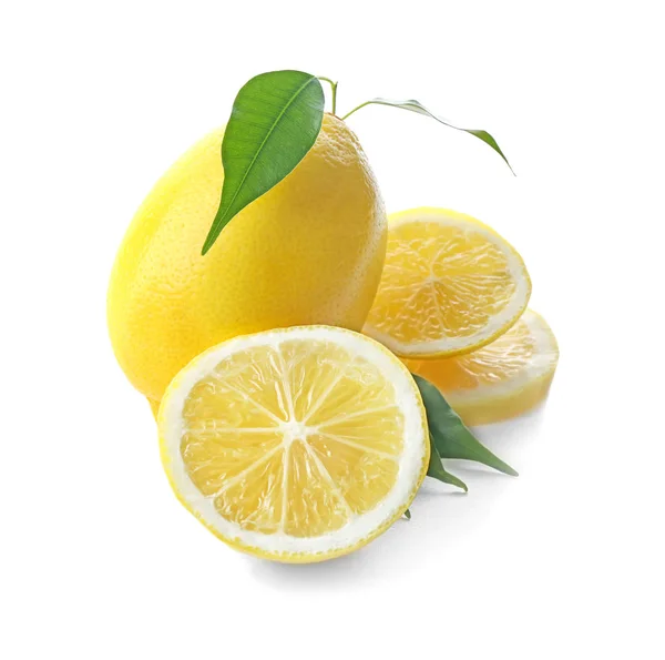 Cuted Lemon White Background — Stock Photo © belchonock #183019294