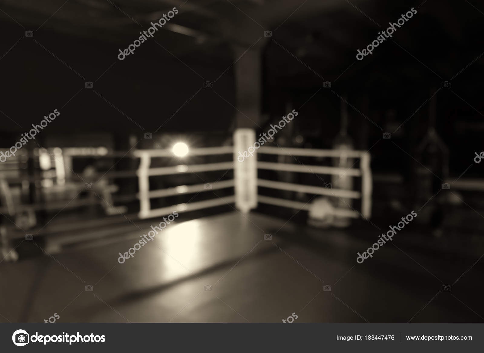 Blurred View Boxing Ring Gym — Stock Photo © belchonock #183447476