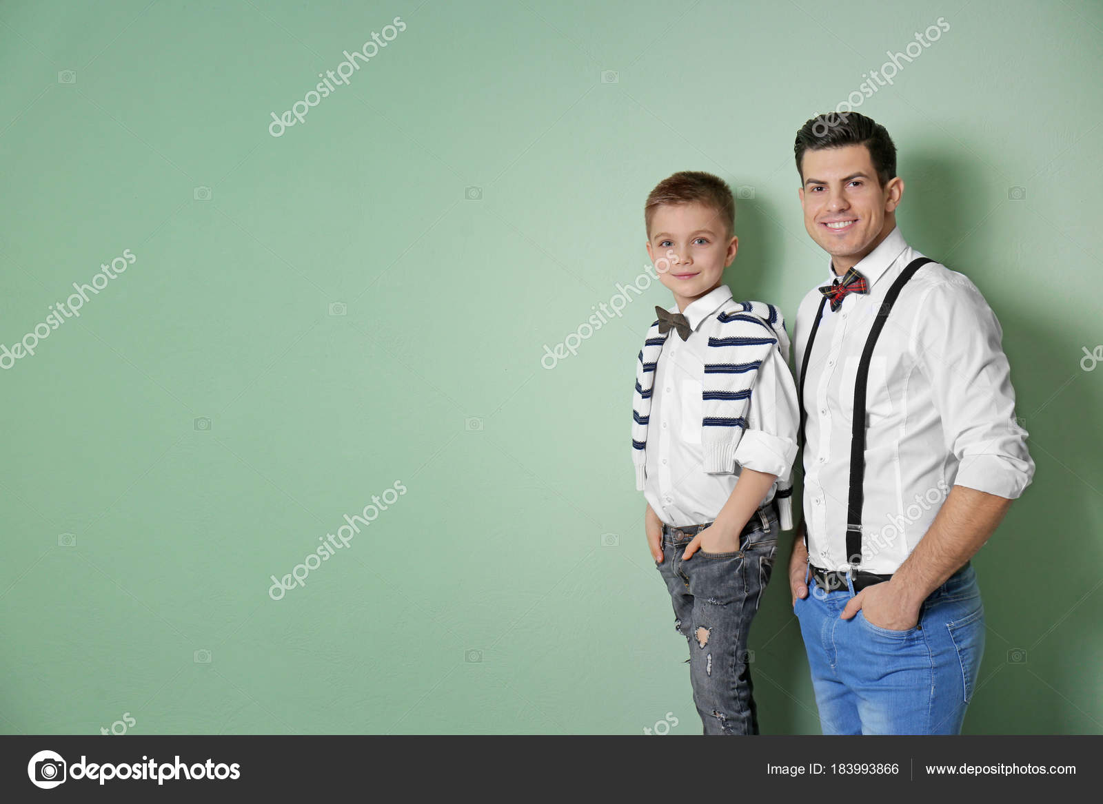 Stylish father and son Stock Photo by ©belchonock 183993866