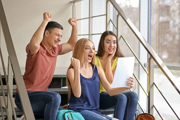 Students finding out grades - Stock Image - Everypixel