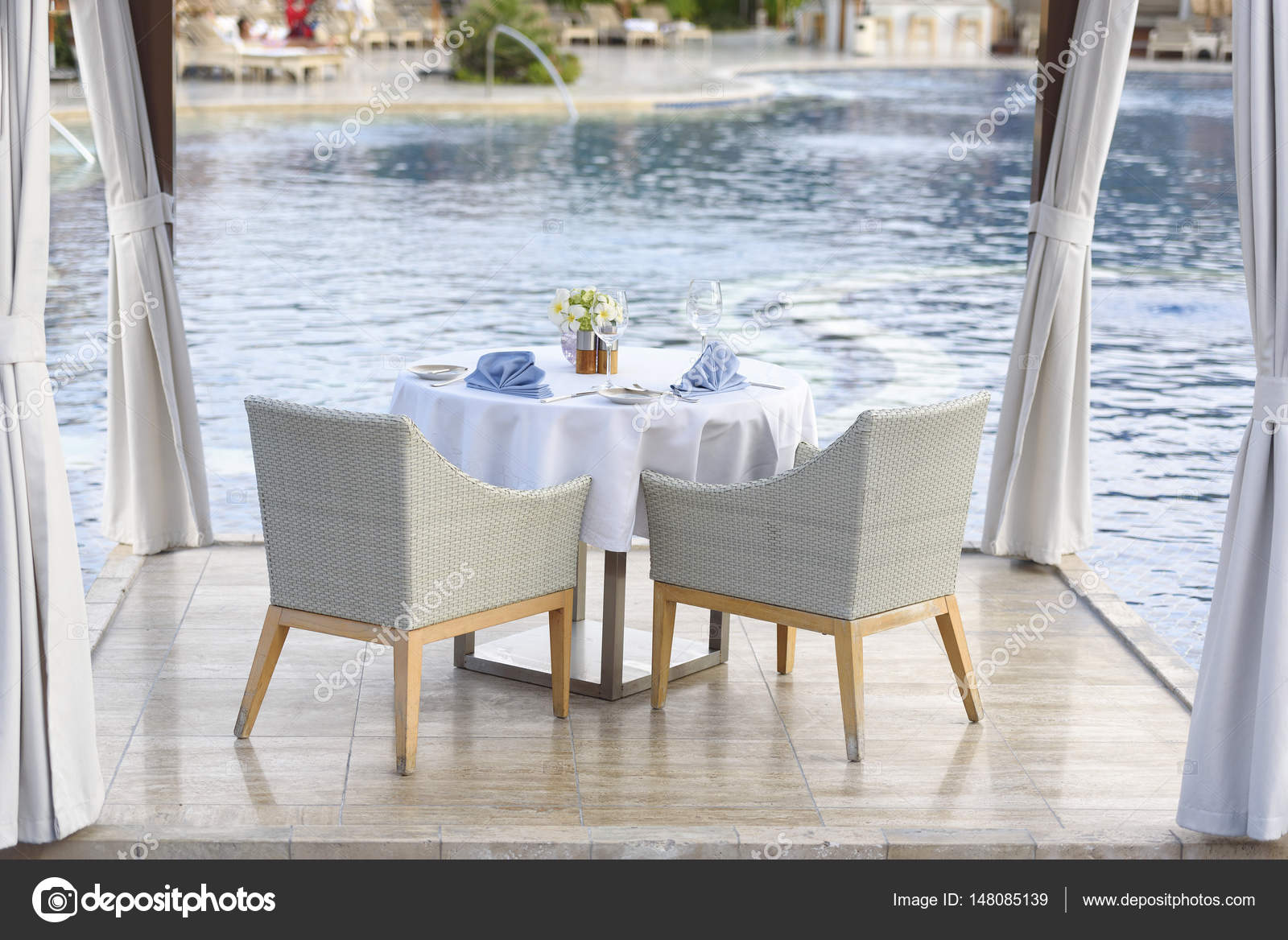 Outdoor Romantic Dinner Setting For Two