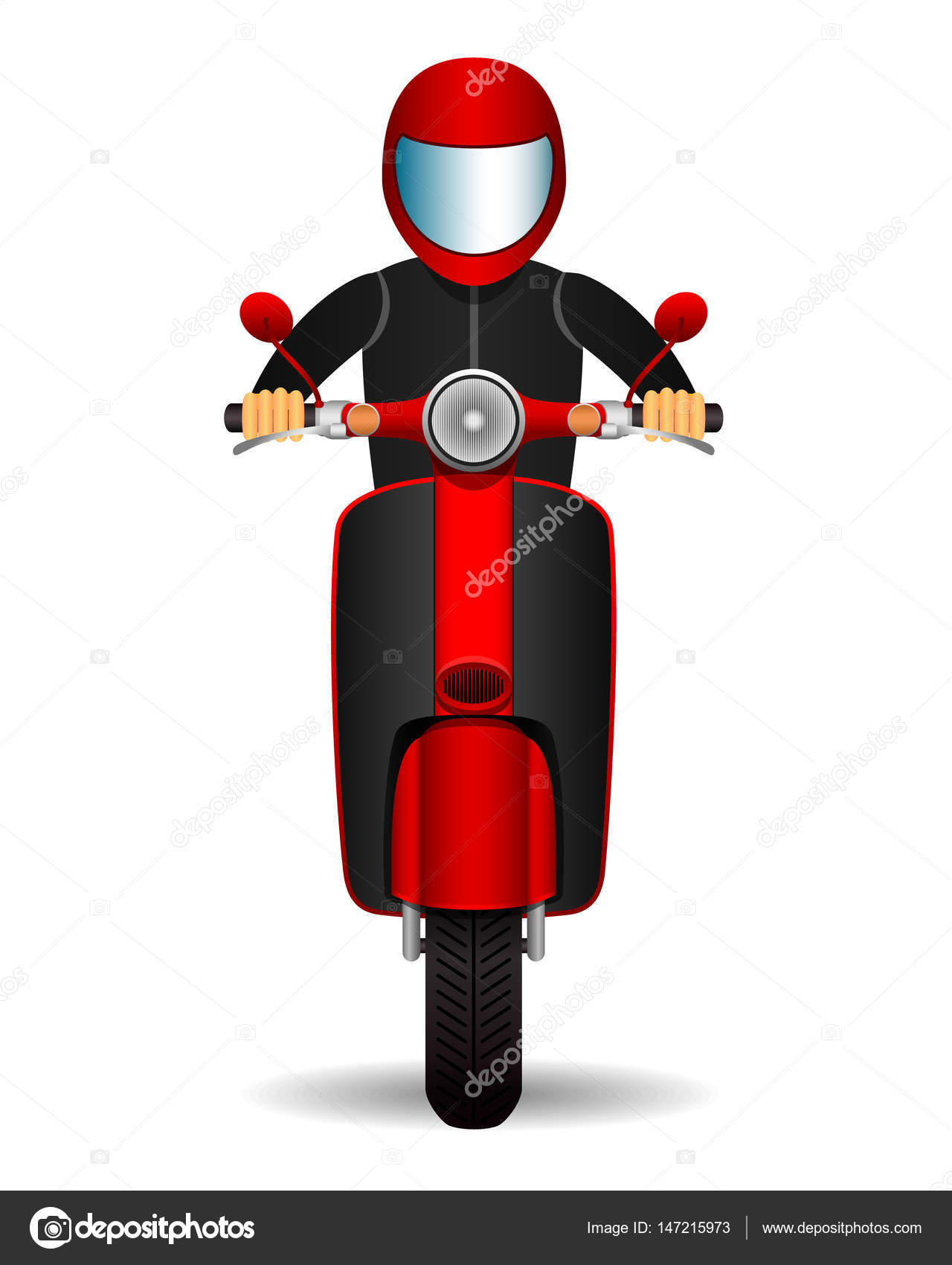 Sepeda motor. tampilan depan . Vektor Stok oleh ©alekseynikolayew.gmail ...