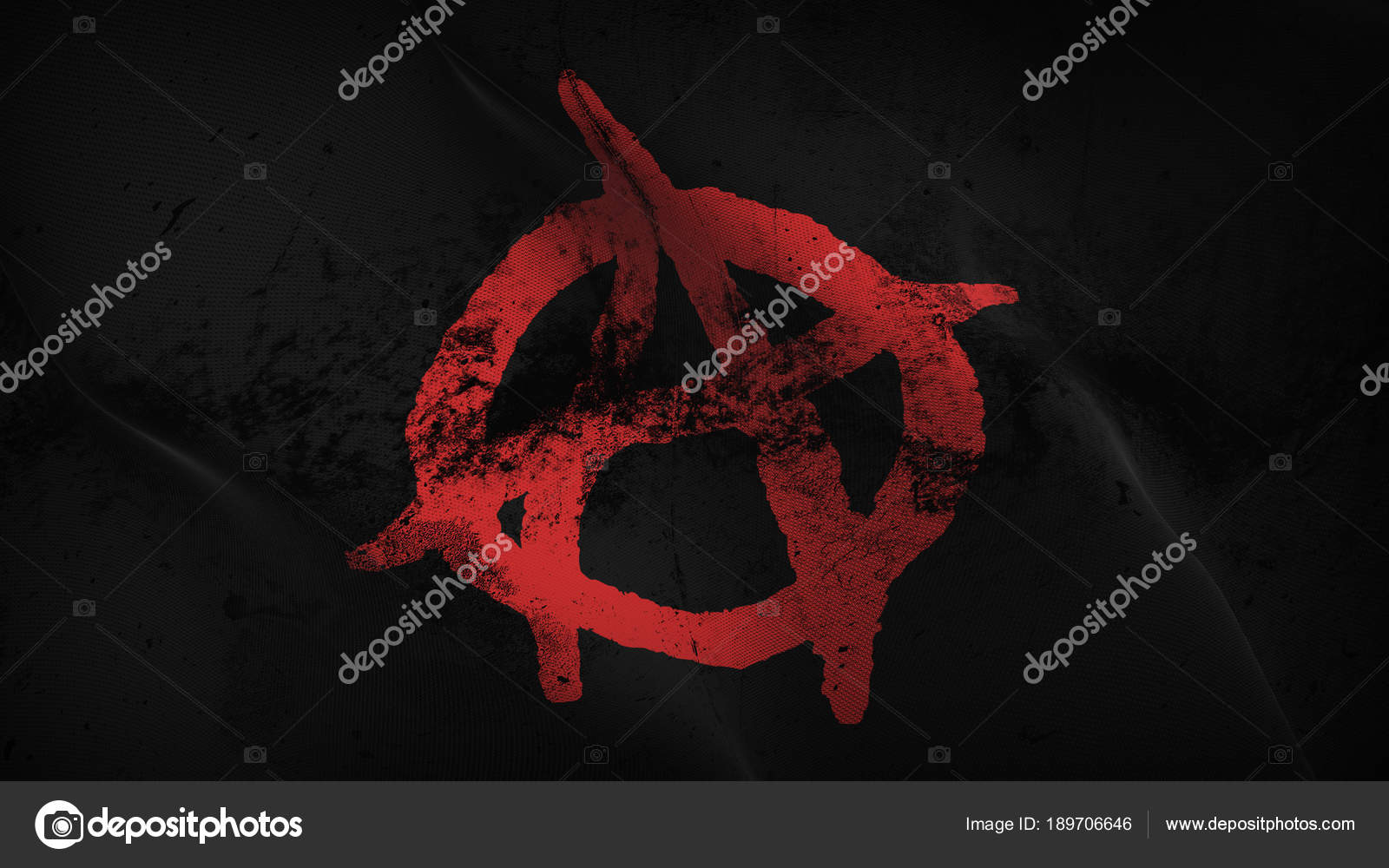 Anarchy Symbol Red Blackgrunge Flag Waving Loop Anarchy Symbol Red ...