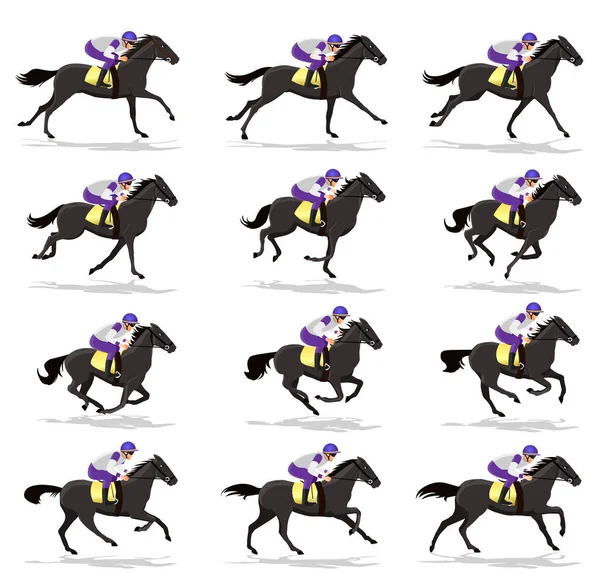 Horse Ride Run Cycle Animation Sprite Sheets Run Cycle Horse Stock ...