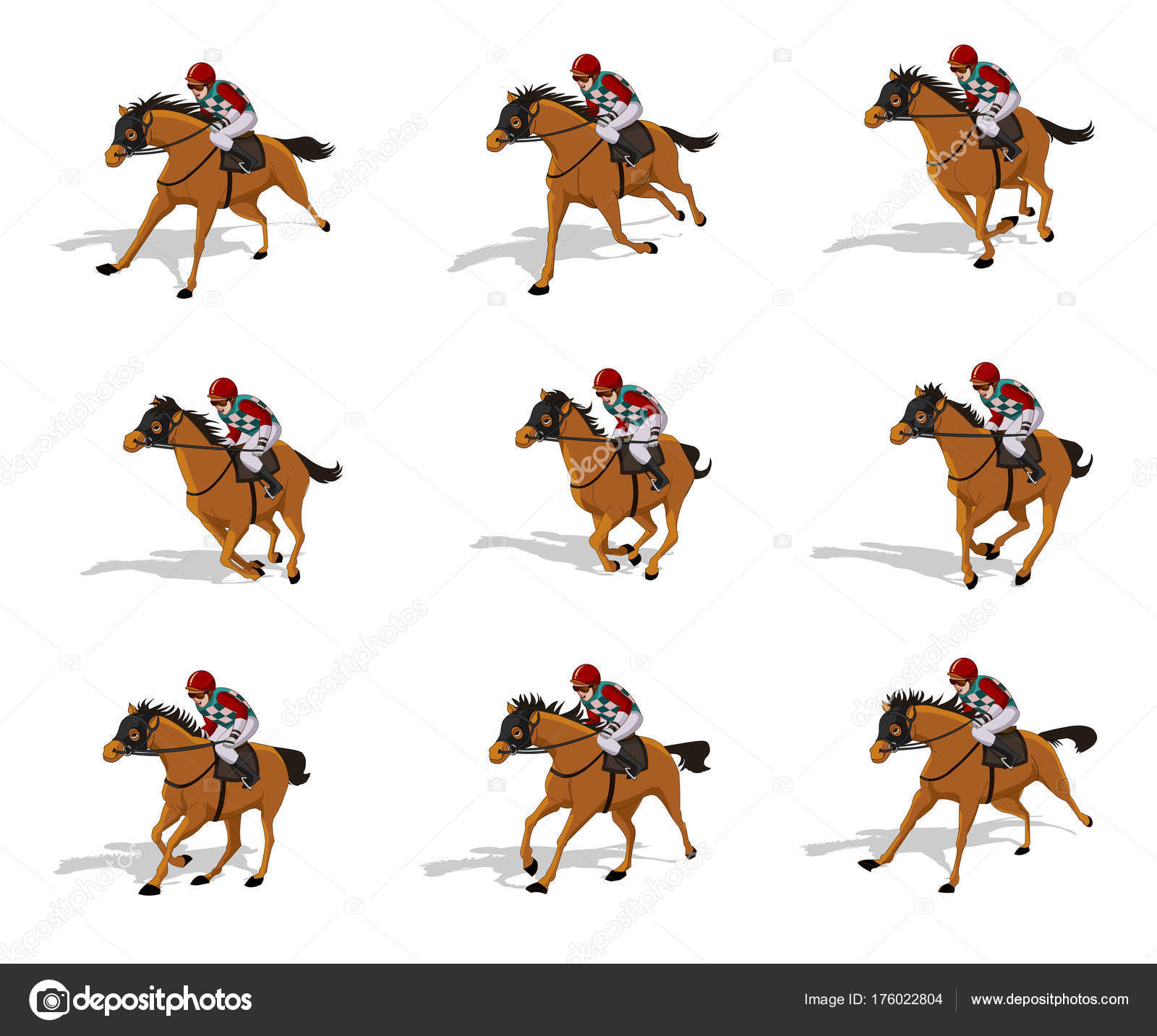 Horse Run Cycle Animation Sprite Sheets Jokey Run Cycle Loop Stock ... Horse Run Cycle Animation Sprite Sheets Jokey Run Cycle Loop Stock ...