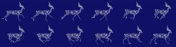 Animation that run deer Vector Art Stock Images | Depositphotos