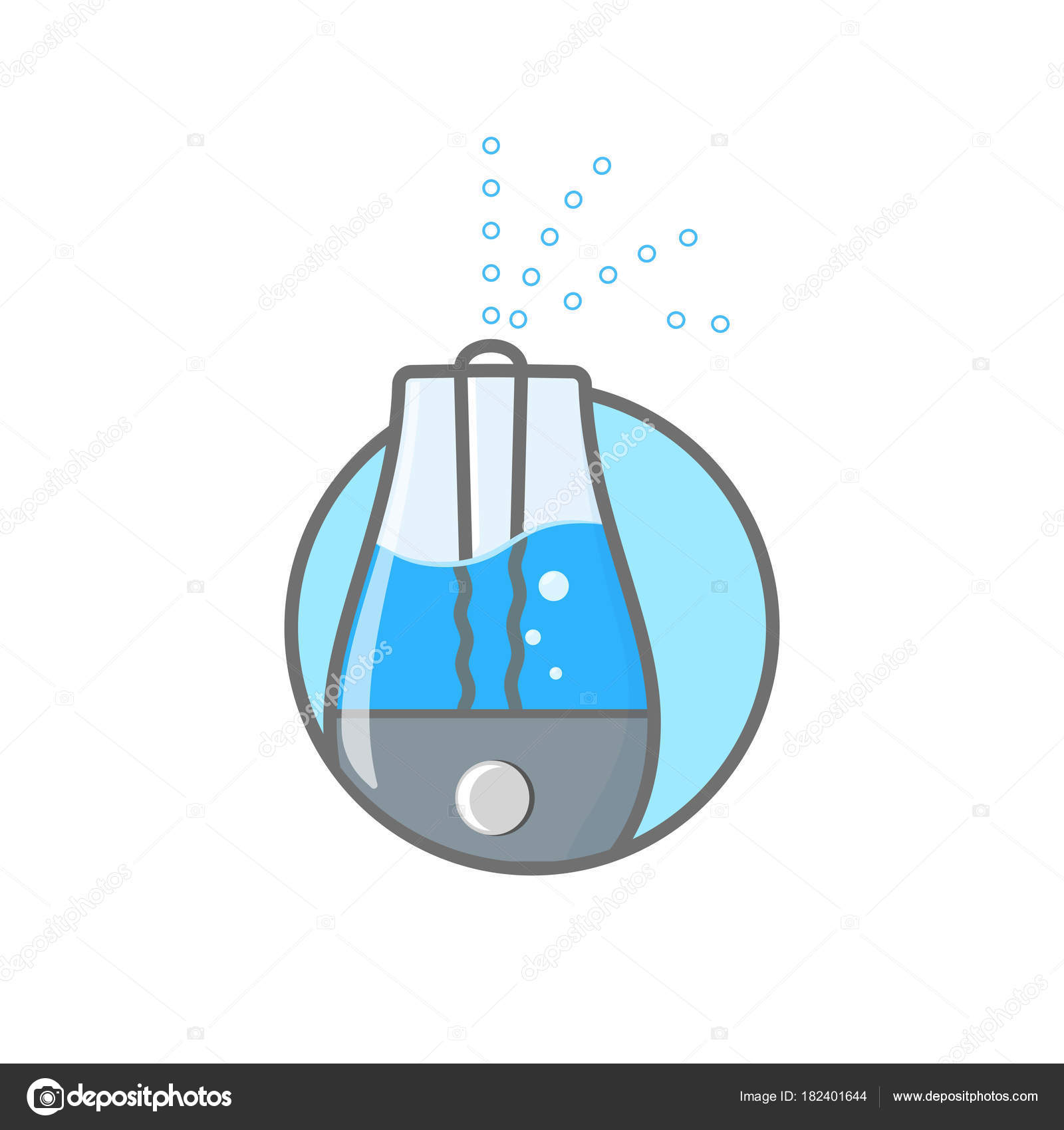 Humidifier air outline icon vector illustration. Logo of climatic ...