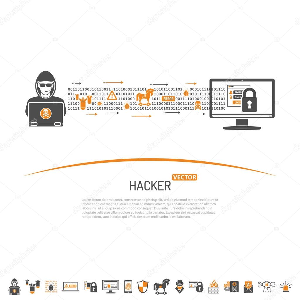 Cyber Crime Concept Stock Vector by ©TAlexey 130444176