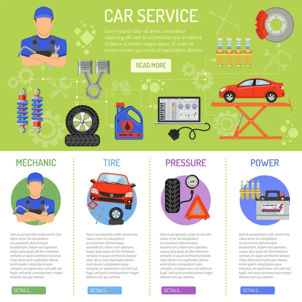 Car Repair Infographics Stock Vector Image by ©Mogil #109312298