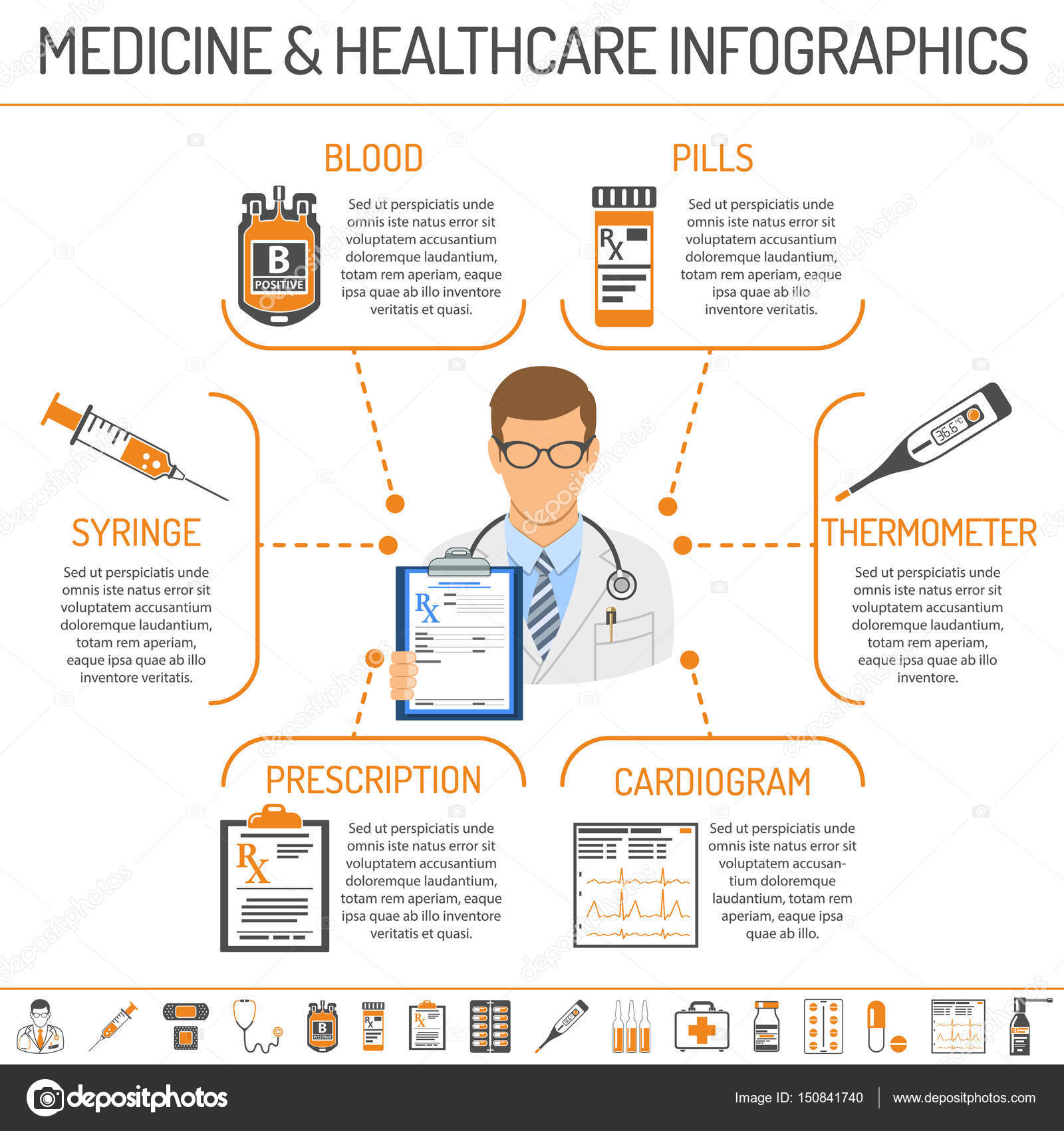 Medicine and healthcare infographics Stock Vector by ©TAlexey 150841740