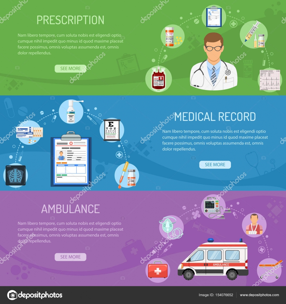 Medical horizontal banners Stock Vector by ©TAlexey 154076652
