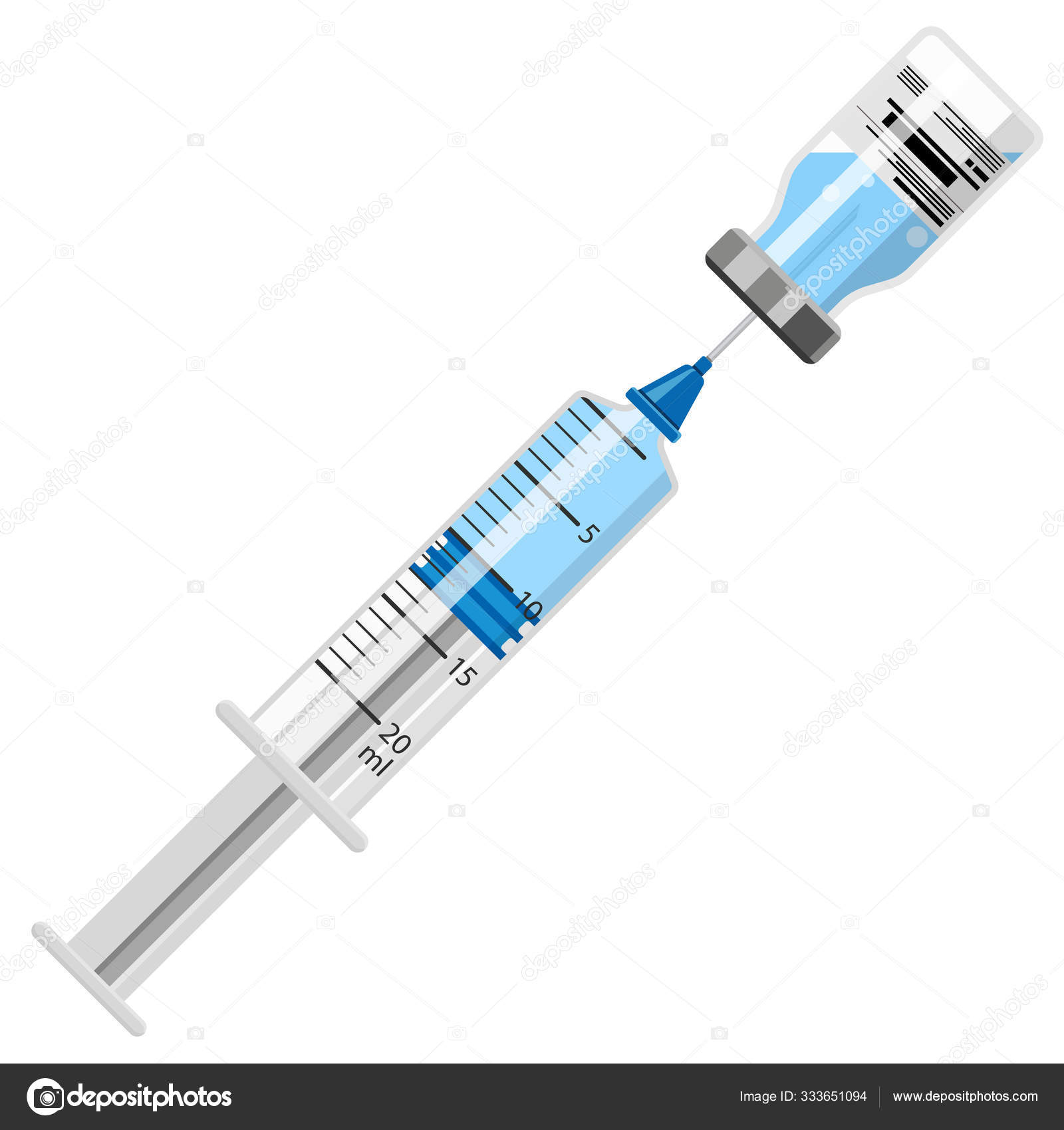 Plastic Medical Syringe and Vial Icon Stock Vector by ©TAlexey 333651094