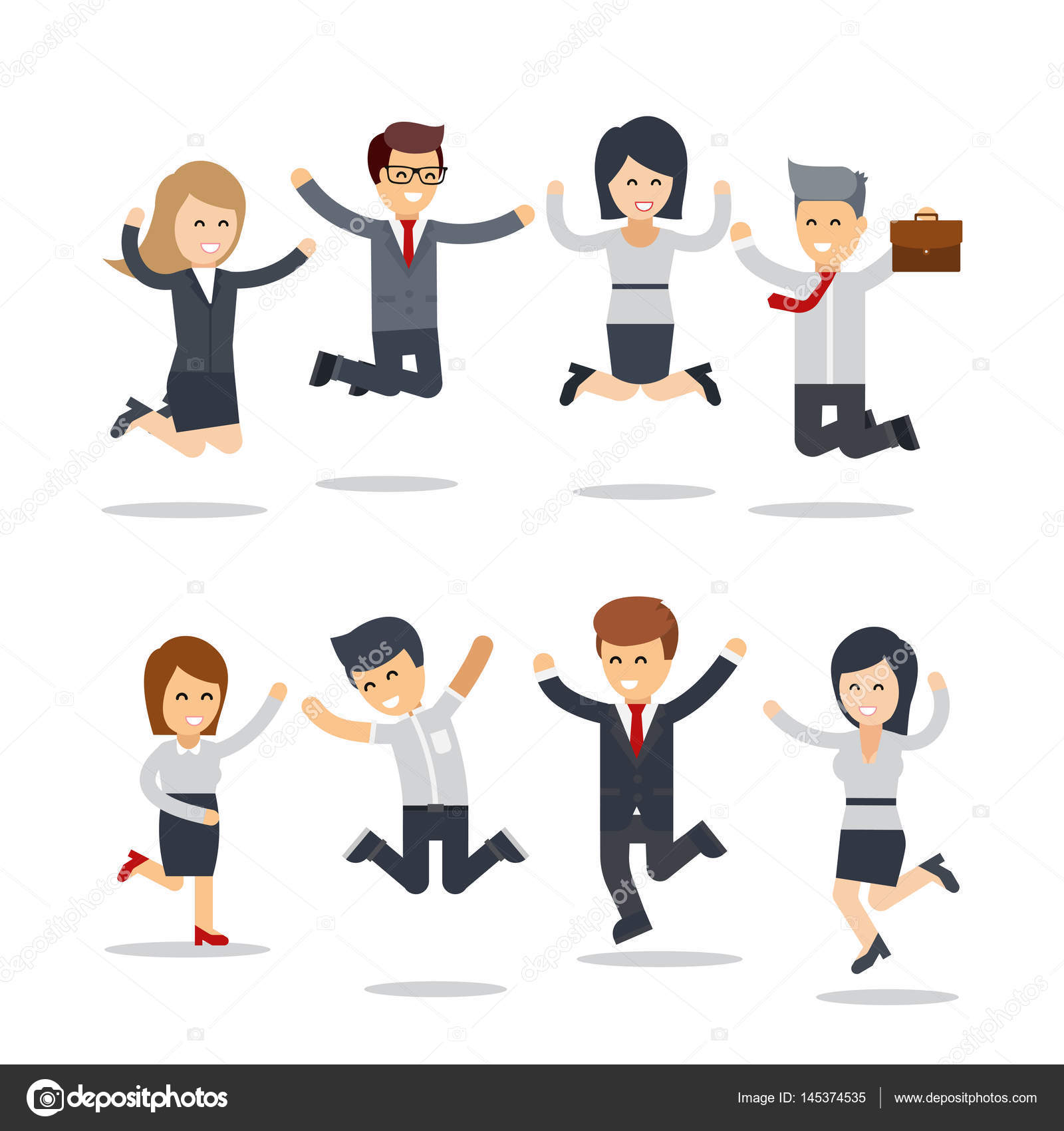 Happy Office People Clipart