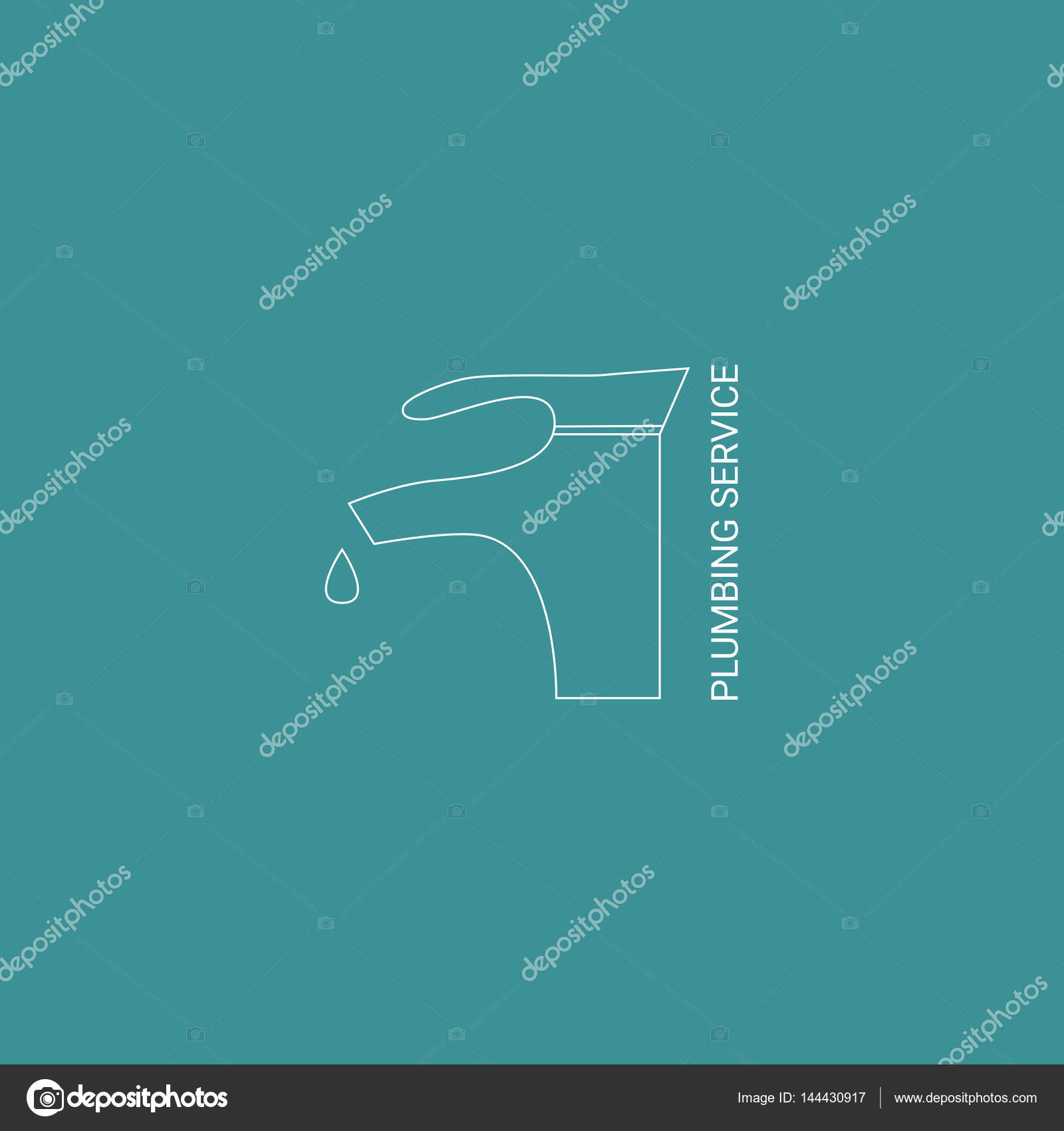 Plumbing service line logo Stock Vector by ©elinkim 144430917