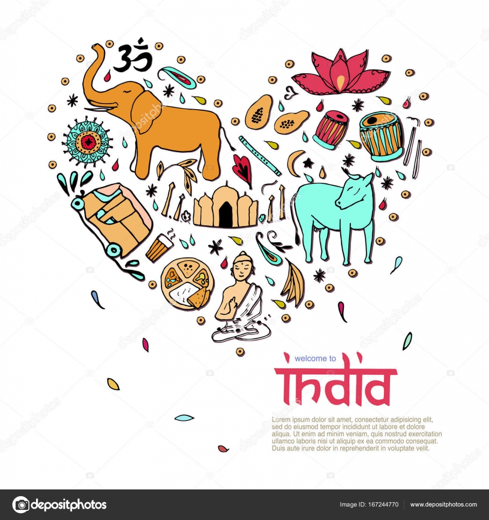 India in the form of heart. Stock Vector Image by ©elinkim #167244770