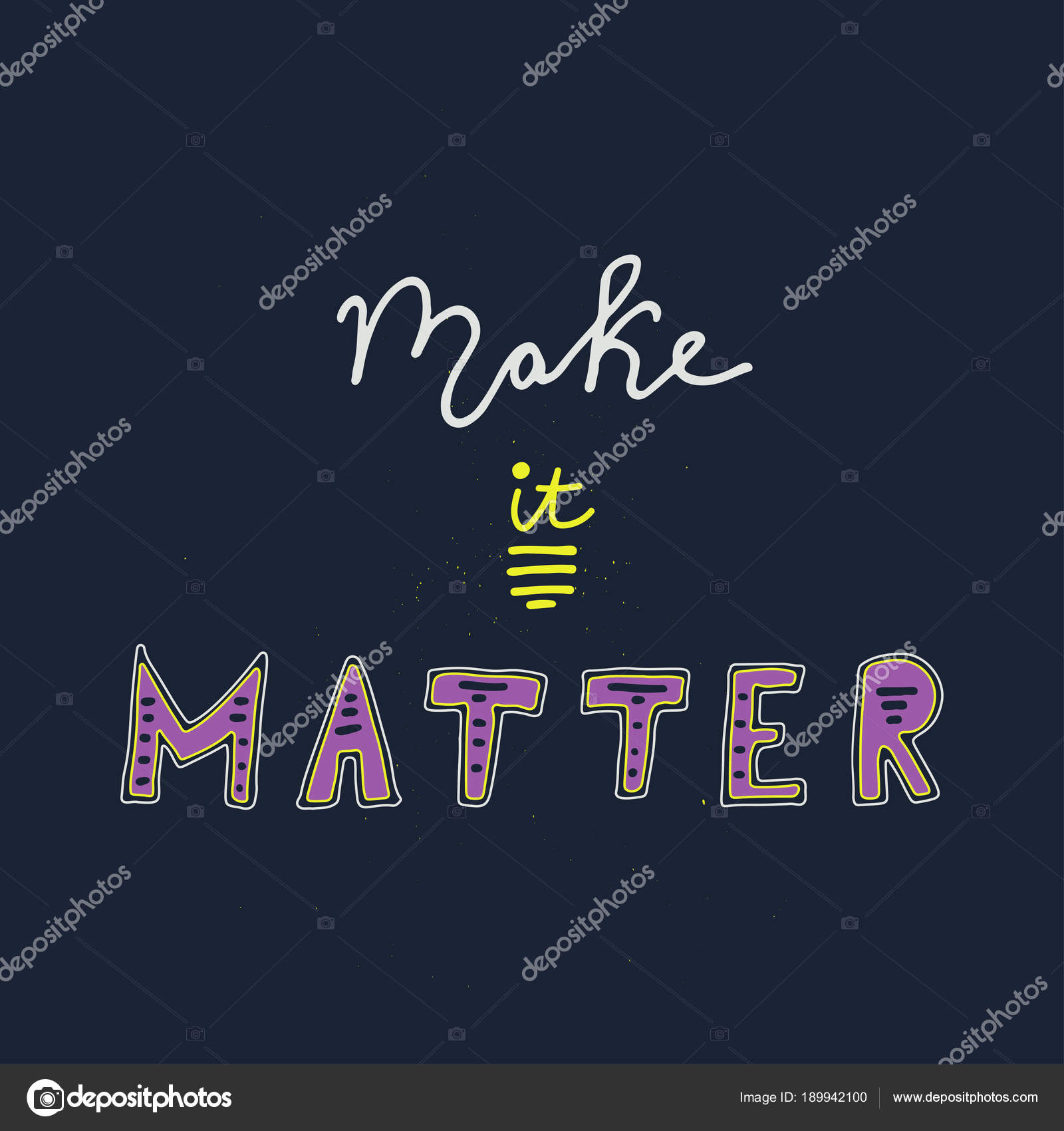 Make Matter Hand Lettering Poster — Stock Vector © elinkim #189942100