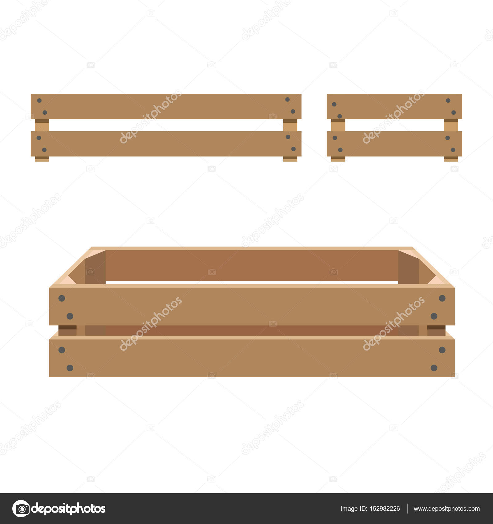 Empty wooden crate Stock Vector Image by ©newgena #152982226