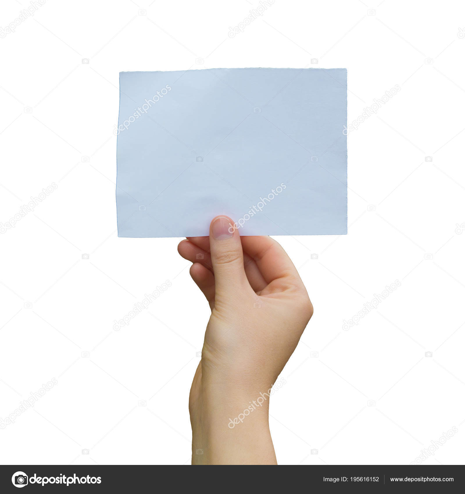 Hand holding white sheet Stock Photo by ©1StunningArt 195616152