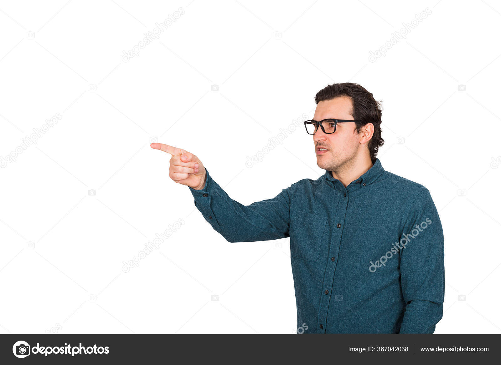 Furious Businessman Pointing Forefinger Blaming Someone Guilty Scolding ...