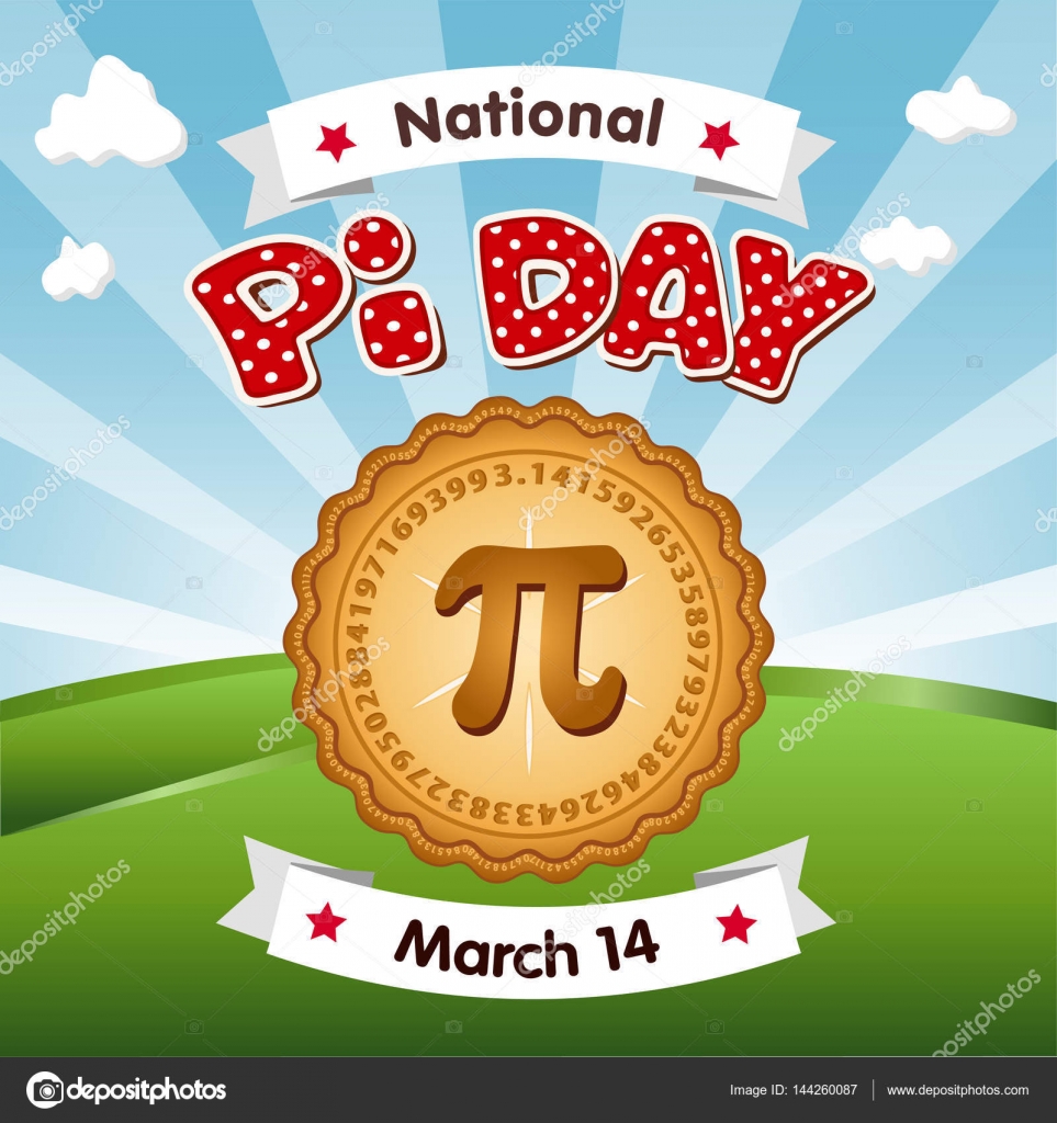Pi Day, March 14, Math Holiday, Eat Pie Stock Vector Image by ...