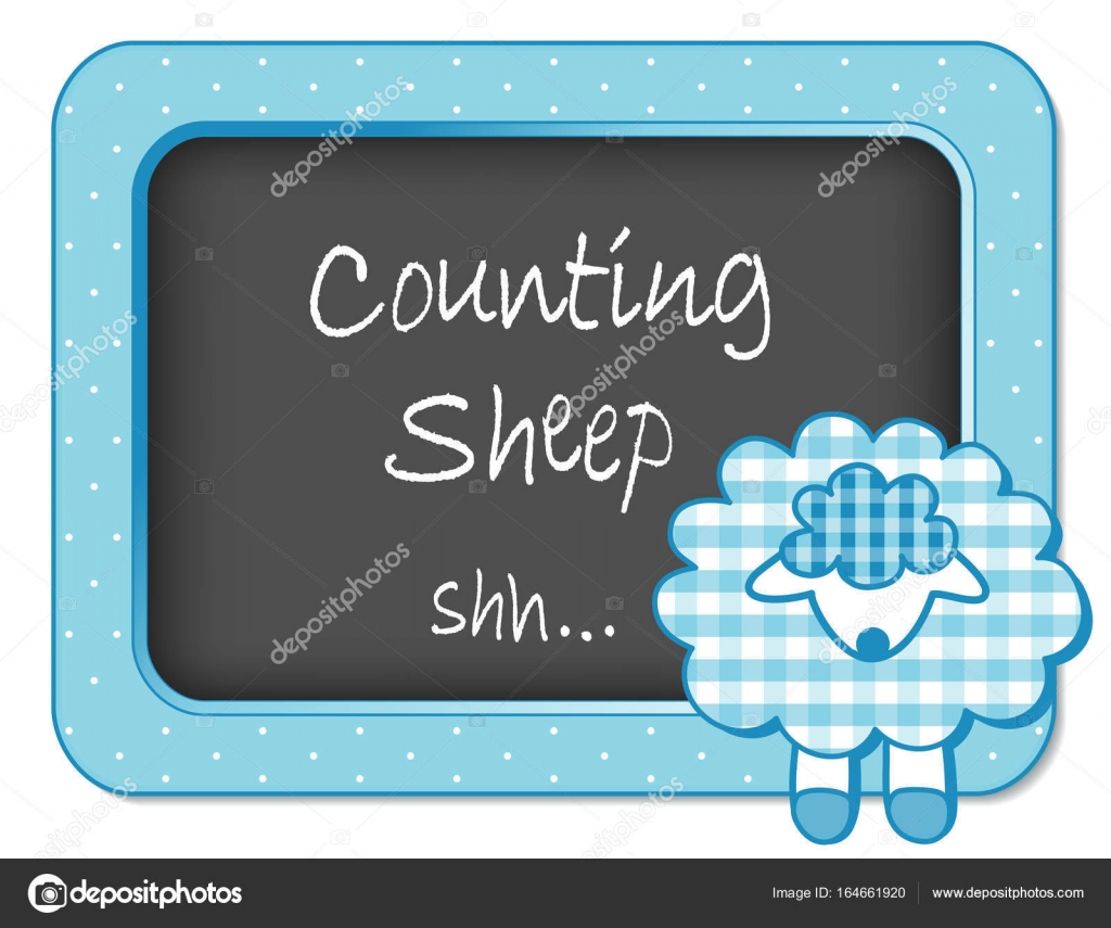 Baby Lamb Nursery Bulletin Board, Counting Sheep Stock Vector by ...