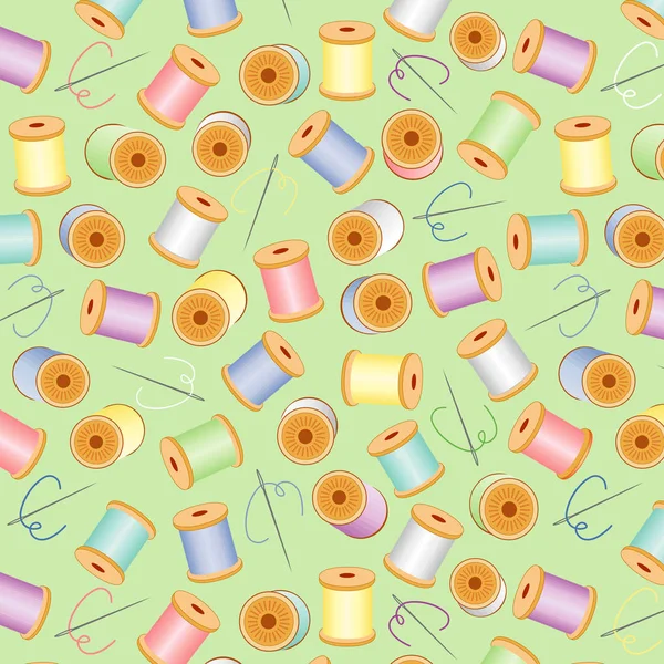 Needles and Threads Seamless Background Pattern Design, Pastel Pink ...