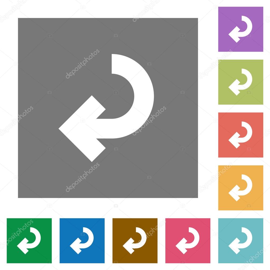 Return arrow square flat icons Stock Vector by ©renegadehomie 126073236