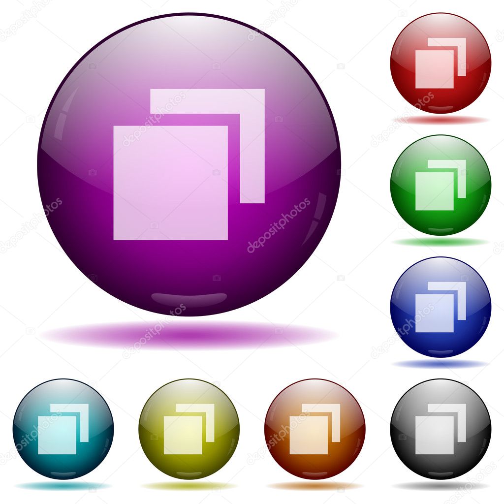 Overlapping elements glass sphere buttons Stock Vector by ...