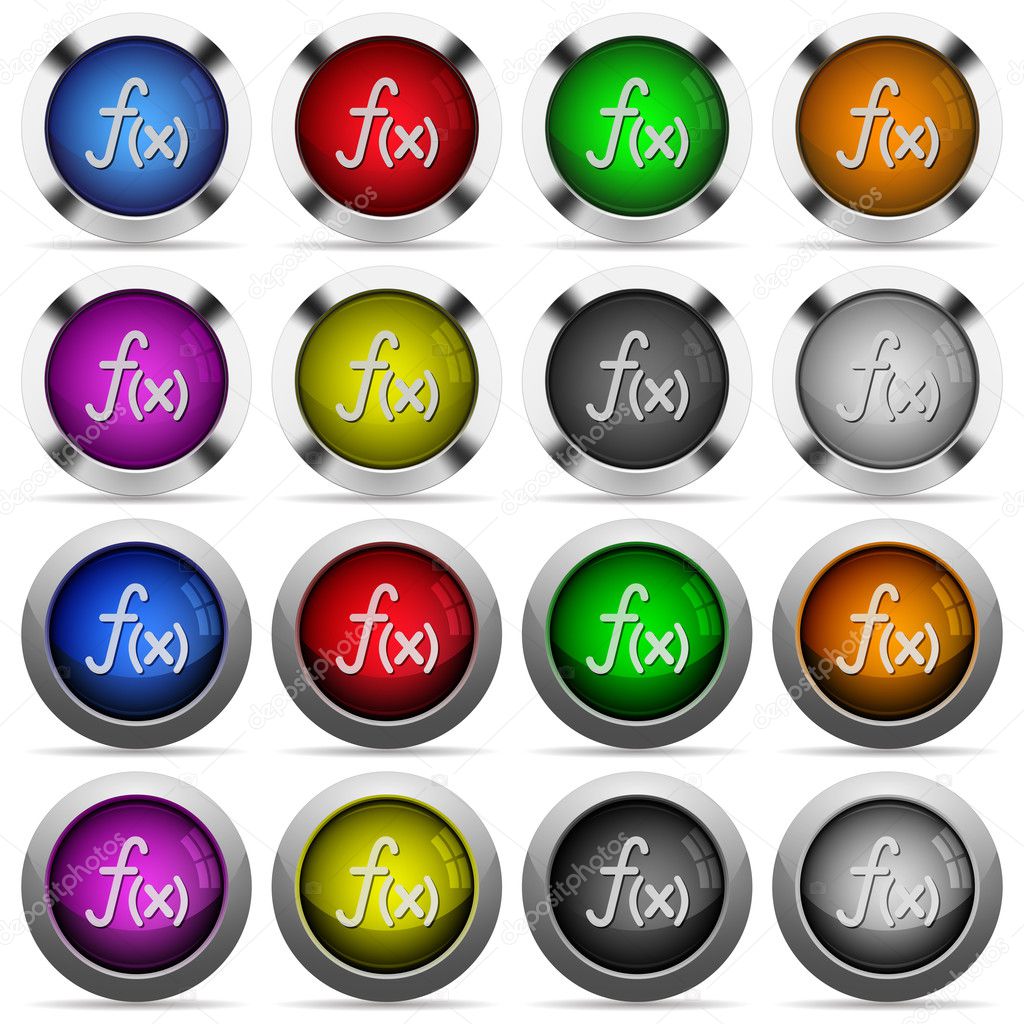 Function glossy button set Stock Vector by ©renegadehomie 126505348