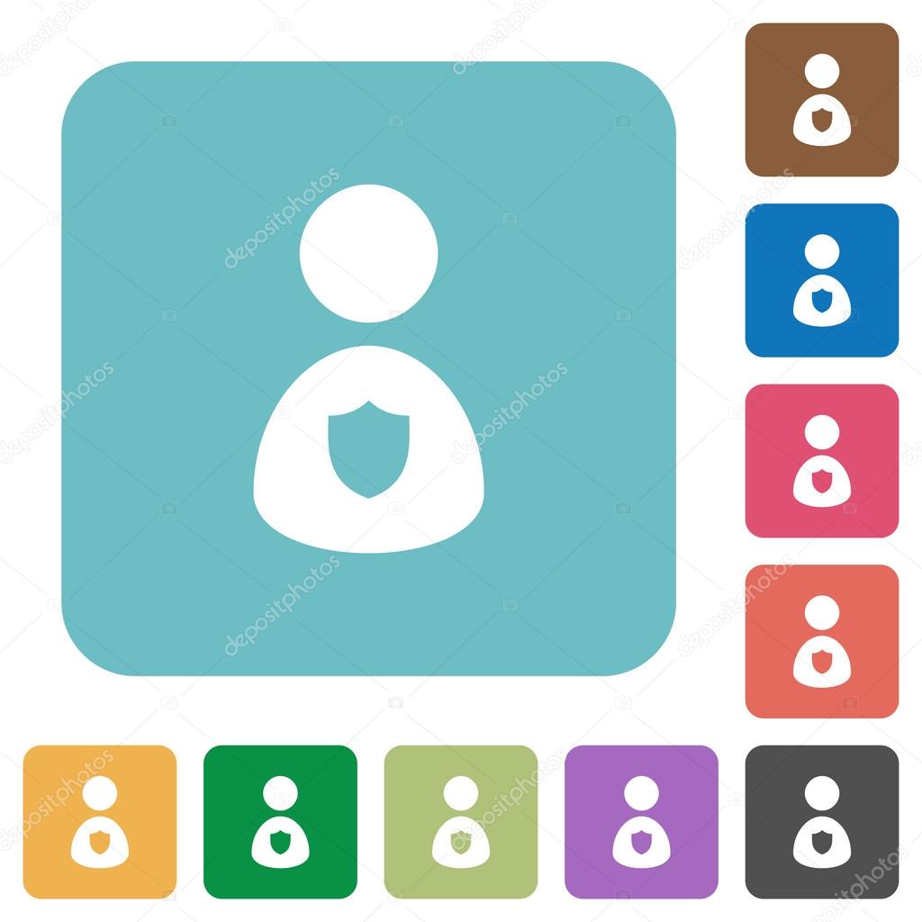 Flat security guard icons Stock Vector by ©renegadehomie 126618174