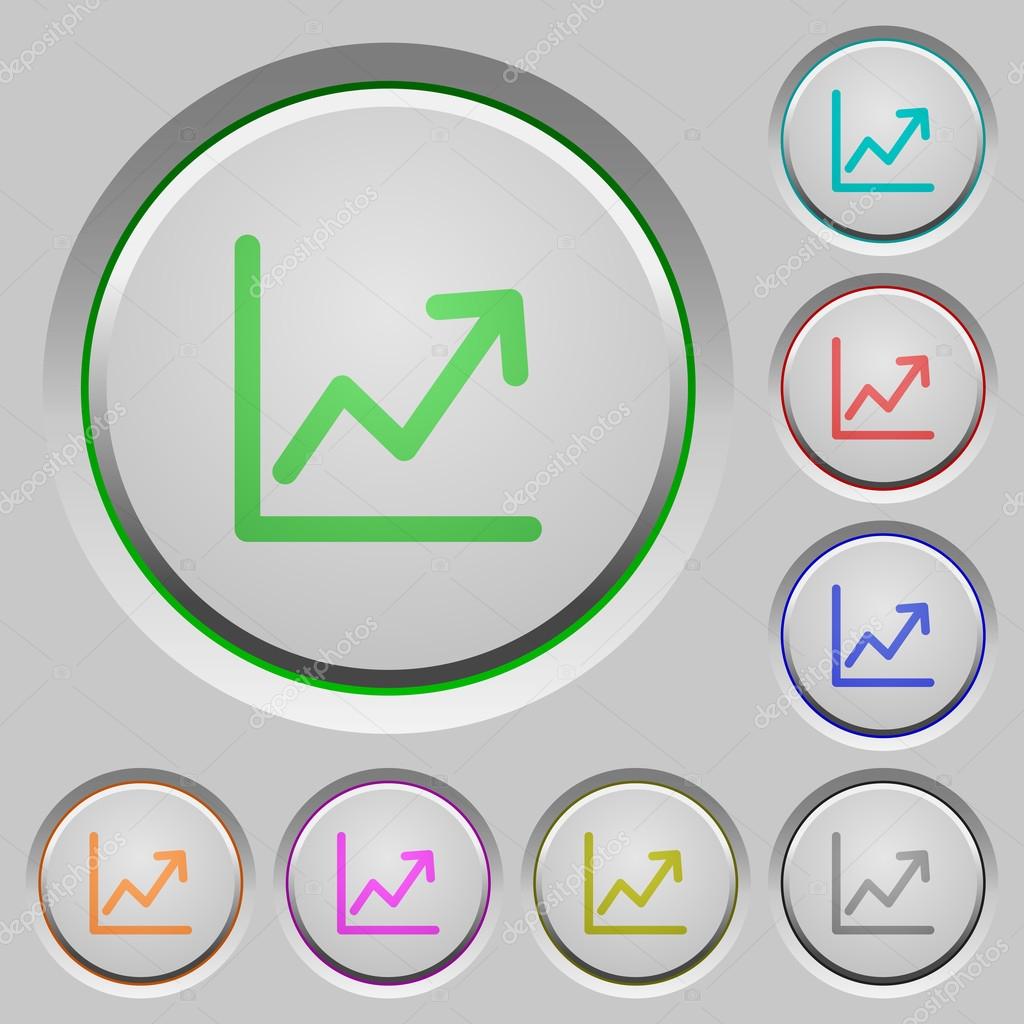 Line graph push buttons Stock Vector by ©renegadehomie 128490524