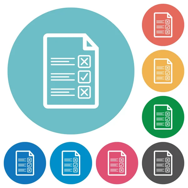 Questionnaire Paper Solid Flat Icons Simple Color Square Backgrounds ...